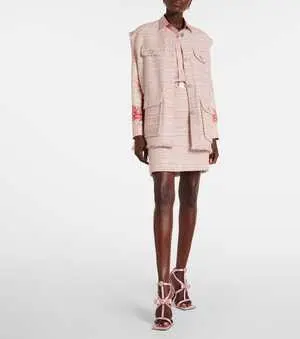 Versace Tweed Miniskirt - Pink