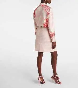 Versace Tweed Miniskirt - Pink