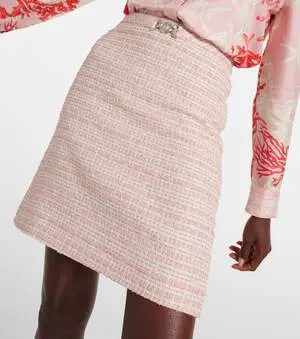 Versace Tweed Miniskirt - Pink