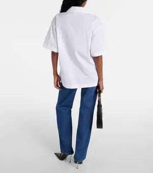 Versace Embroidered Cotton Bowling Shirt