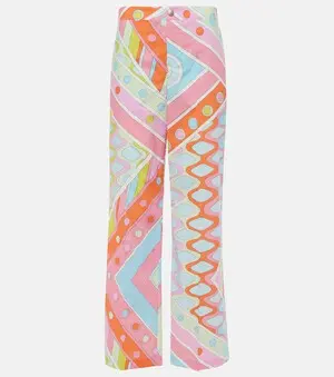Emilio Pucci Vivara Mid-rise Straight Pants - Multicoloured