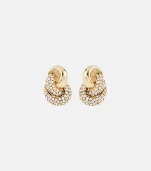 Oscar De La Renta Embellished Love Knot Clip-on Earrings - Gold