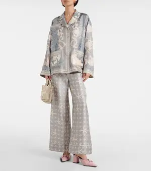 Versace Barocco Sea Oversized Silk Twill Shirt