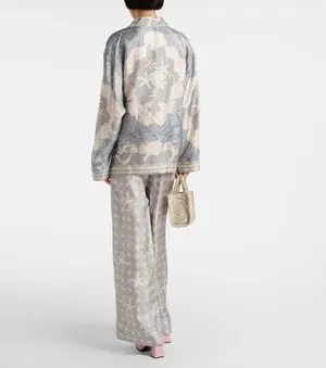 Versace Barocco Sea Oversized Silk Twill Shirt
