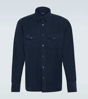 TOM FORD Cotton Corduroy Western Shirt - Blue