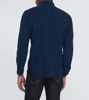 TOM FORD Cotton Corduroy Western Shirt - Blue