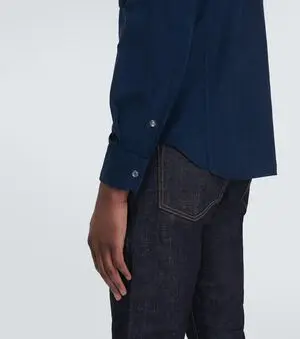 TOM FORD Cotton Corduroy Western Shirt - Blue