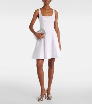 Staud Wells Cotton Poplin Minidress - White
