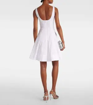 Staud Wells Cotton Poplin Minidress - White