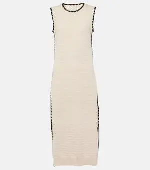 Varley Dwight Knitted Midi Dress - Neutrals