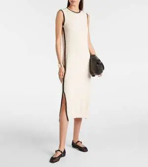 Varley Dwight Knitted Midi Dress - Neutrals