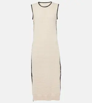 Varley Dwight Knitted Midi Dress - Neutrals