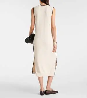 Varley Dwight Knitted Midi Dress - Neutrals