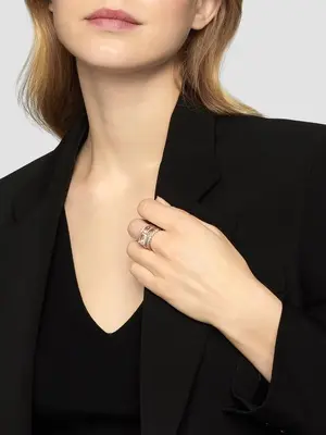 David Yurman Stax Five Row Ring In 18k Rose Gold