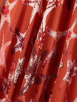 EMPORIO SIRENUSE Ariele Printed Silk-crepe Top