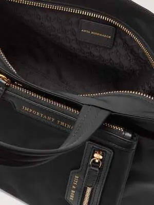 ANYA HINDMARCH Leather-trimmed Econyl Tote Bag - Black