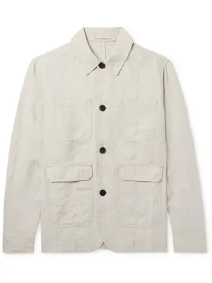 Mr P. Linen Overshirt - Neutrals