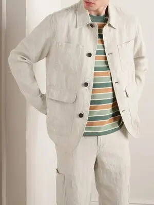 Mr P. Linen Overshirt - Neutrals