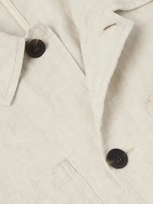 Mr P. Linen Overshirt - Neutrals