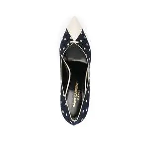 Saint Laurent Lola Polka Dot Print Pumps