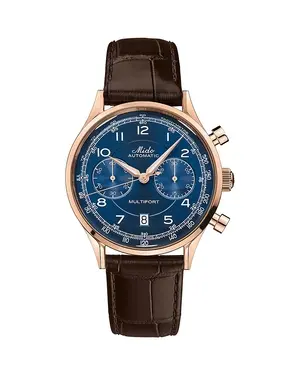 MIDO Multifort Patrimony Chronograph 42mm - Blue/brown