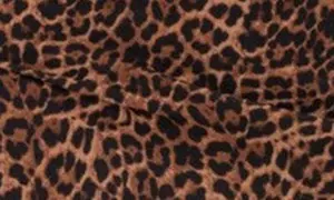 EDIKTED Leopard Print Mesh Miniskirt - Brown