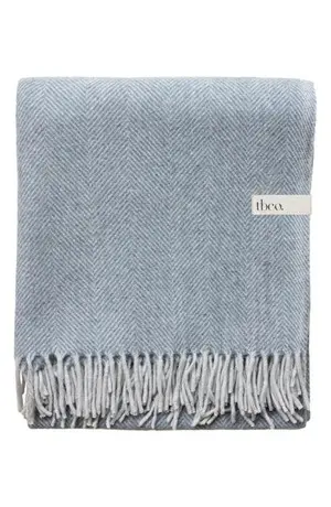 TBCO Recycled Wool Blend Blanket - Charcoal Herringbone