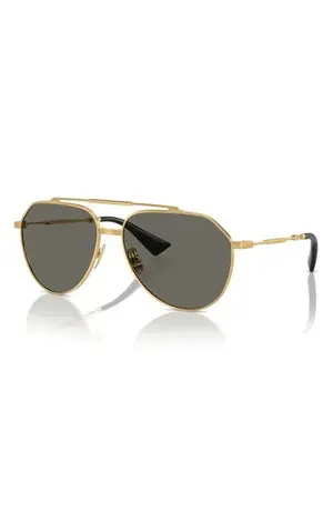 Dolce & Gabbana 60mm Pilot Sunglasses - Grey