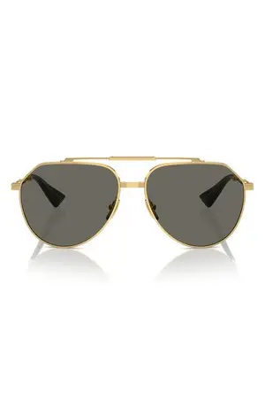 Dolce & Gabbana 60mm Pilot Sunglasses - Grey