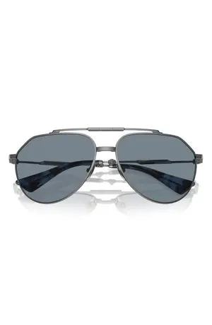 Dolce & Gabbana Dolce&Gabbana 60mm Pilot Sunglasses Gunmetal