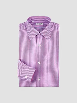 Charvet Check Cotton Button-front Shirt - Red