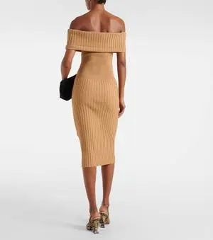 Sportmax Off-shoulder Midi Dress