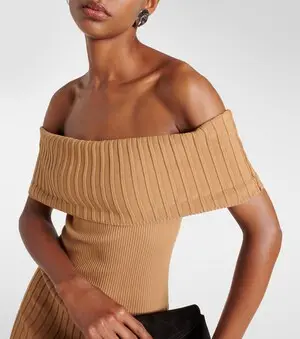 Sportmax Off-shoulder Midi Dress