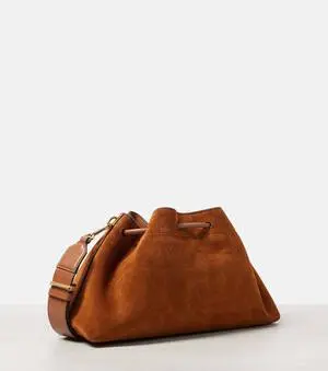 JIMMY CHOO Suede Bucket Bag - Brown