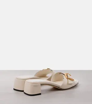 JIMMY CHOO Hawke 40 Leather Mules
