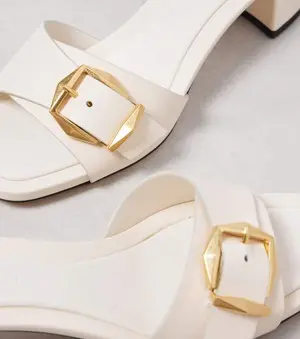 JIMMY CHOO Hawke 40 Leather Mules