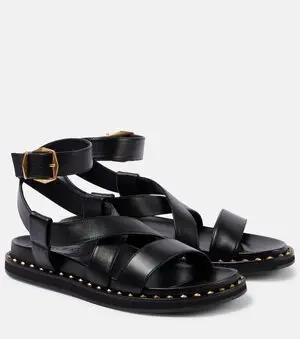 JIMMY CHOO Blaise Leather Sandals
