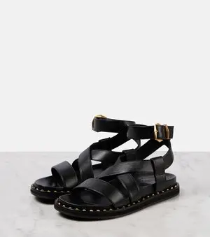 JIMMY CHOO Blaise Leather Sandals