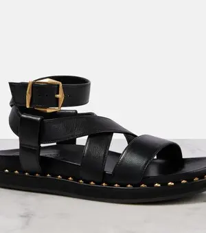 JIMMY CHOO Blaise Leather Sandals