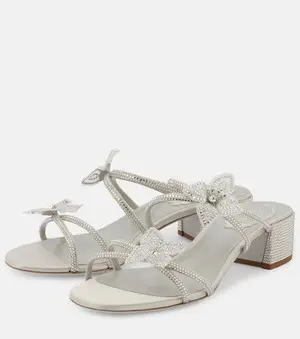 Rene Caovilla Caterina Embellished Sandals - Silver