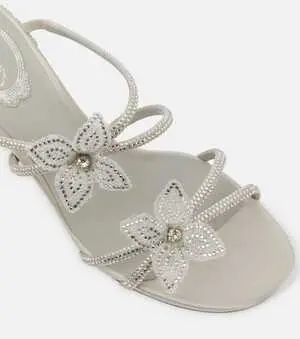 Rene Caovilla Caterina Embellished Sandals - Silver