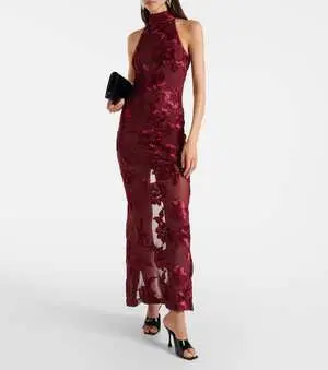 Remain Birger Christensen Embroidered Halterneck Gown