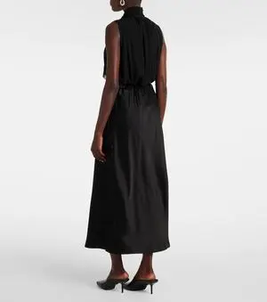Max Mara Editore Satin Midi Skirt