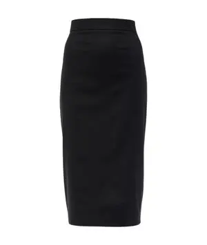 Max Mara Eden Cotton-blend Pencil Skirt - Black
