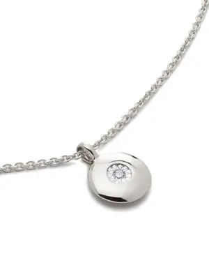 Monica Vinader April Grown Diamond Pendant Necklace - Silver