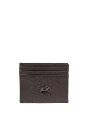 DIESEL® Logo-plaque Leather Card Holder - Brown