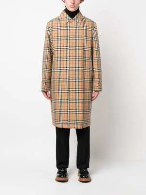 Burberry Check-pattern Cotton Trench Coat