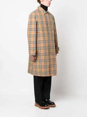 Burberry Check-pattern Cotton Trench Coat