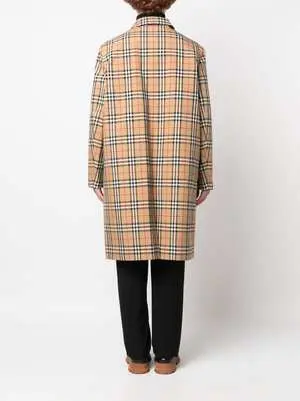 Burberry Check-pattern Cotton Trench Coat
