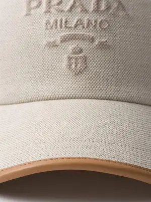 Prada Logo-debossed Baseball Cap - Neutrals